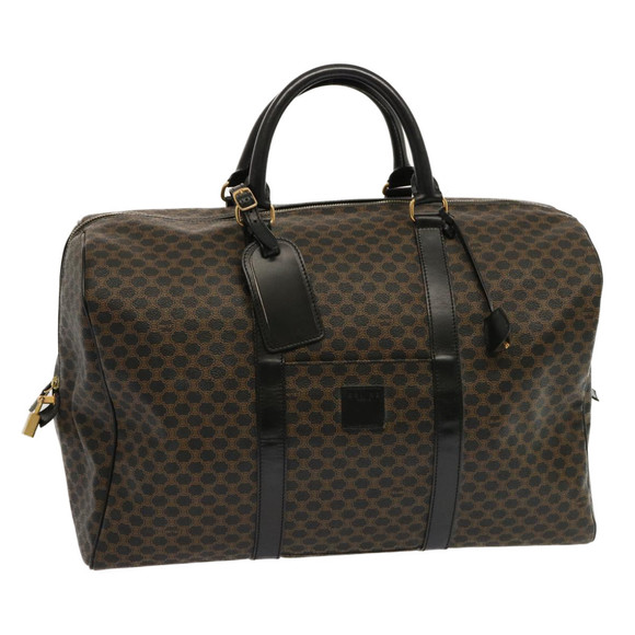 Celine | Bags | Celine Macadam Canvas Boston Bag Pvc Black Auth 69754 ...